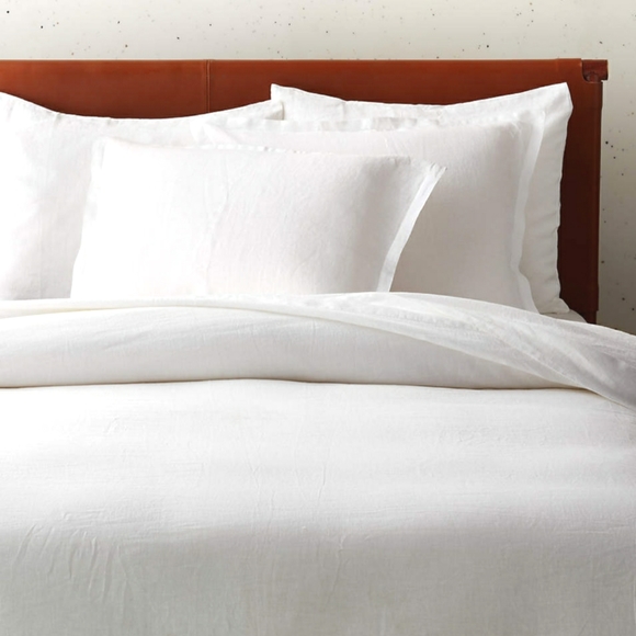 CB2 | Bedding | European Flaxcertified Linen White King Duvet Cover ...